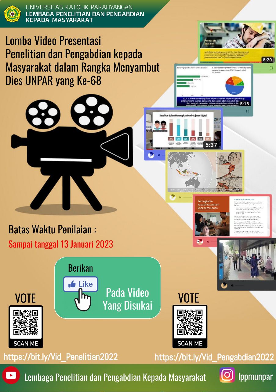 Lomba Video Presentasi Penelitian dan Pengabdian kepada Masyarakat Dalam Rangka Menyambut Dies ...